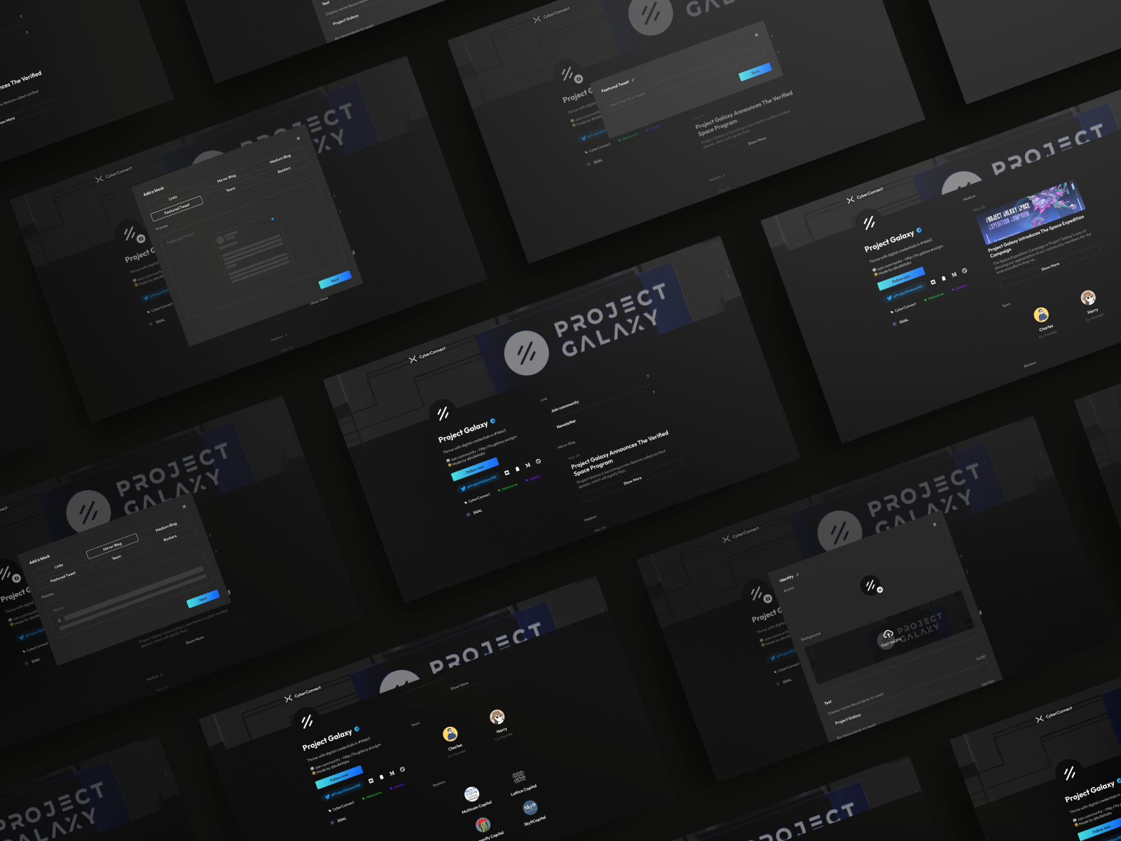 CyberConnect x Project Galaxy | Web3 Profile by Hanyang Wang on Dribbble