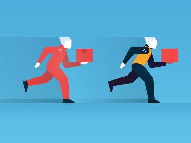 Parcel Force Illustration by James Birks on Dribbble