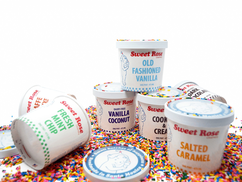 Sweet Rose Creamery pint packaging by Alice Fukushima on Dribbble