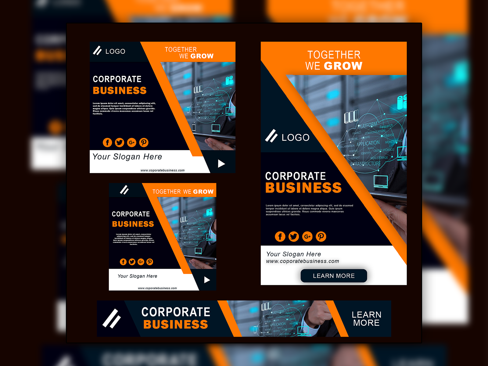 Corporate Business Banner Ads by Naveed Ali on Dribbble