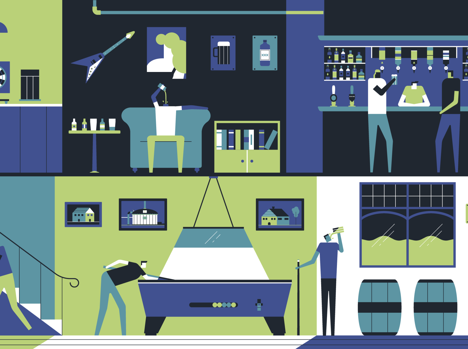 Bar Hideout by Mark_Animation on Dribbble