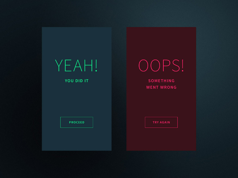 Daily UI #011 Flash Message (Error/Success) by Sebastian Kolb on Dribbble Daily UI #011 Flash Message (Error/Success) by Sebastian Kolb on Dribbble