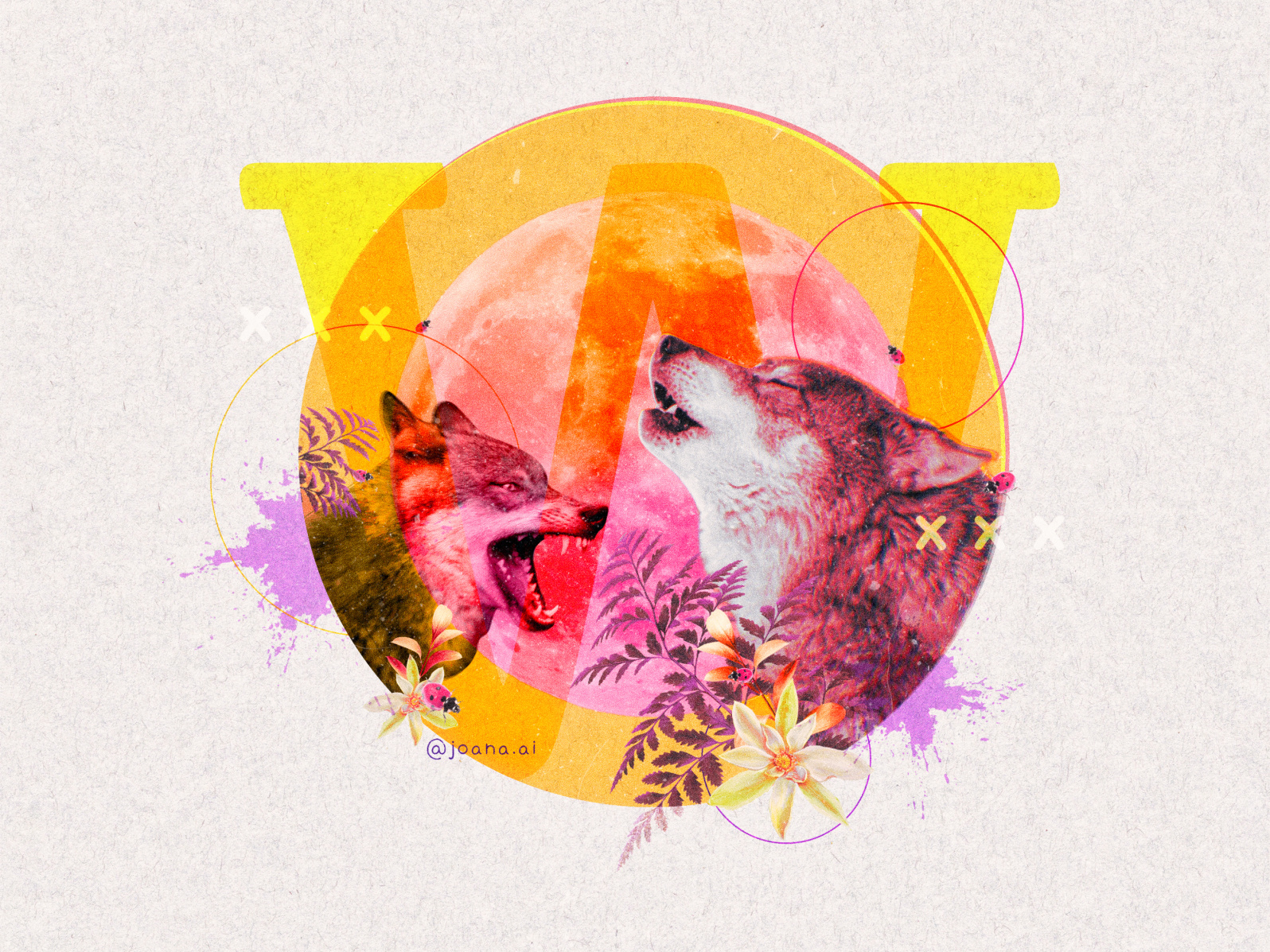 Wolf - Digital Collage by Joana on Dribbble