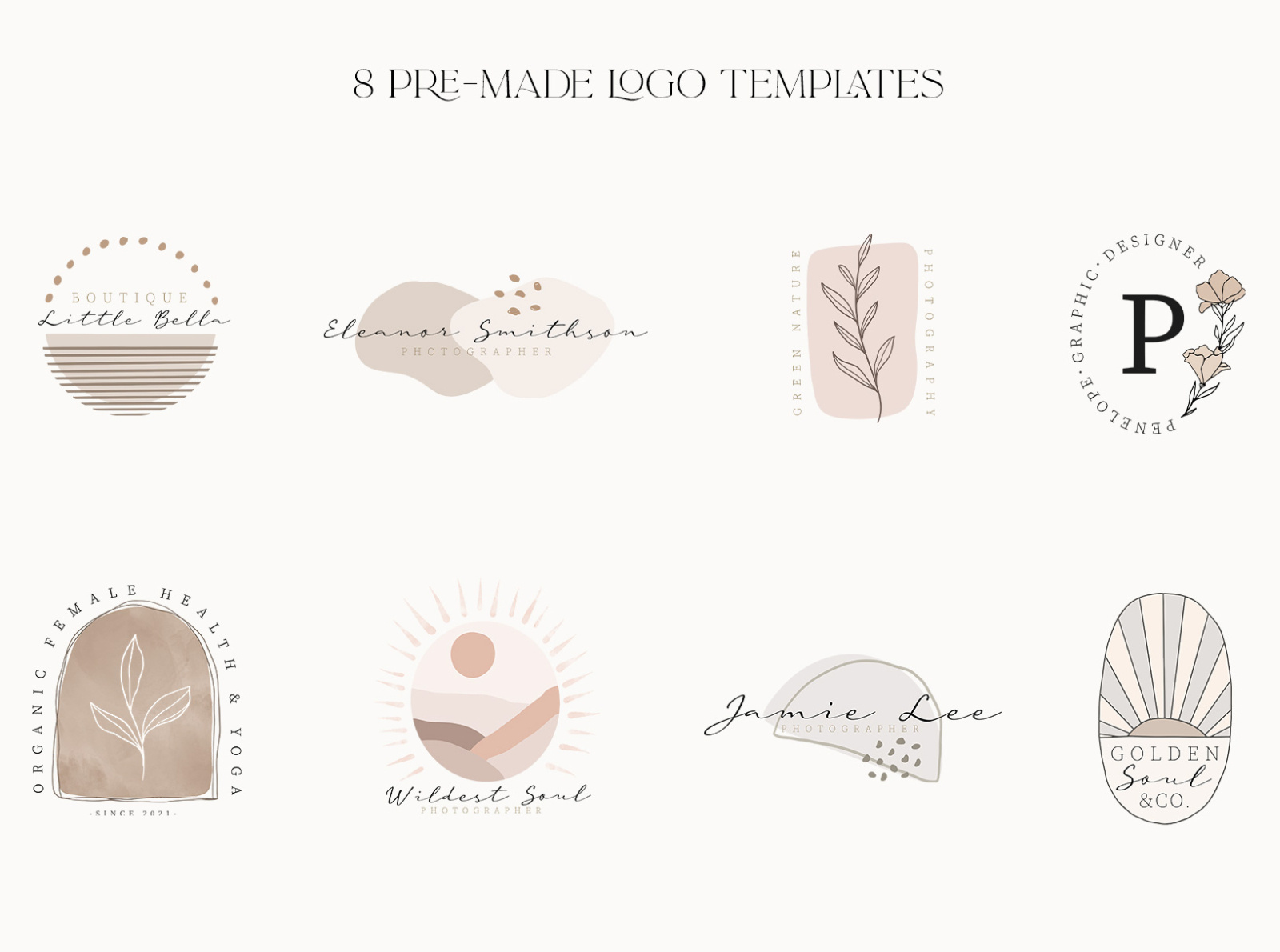 Pre-made logo templates by Michele on Dribbble