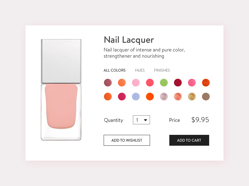 Daily UI #33 - Customize Product by Elena on Dribbble