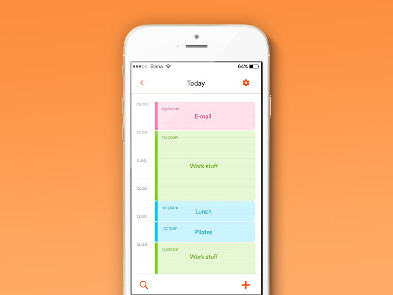 Daily UI #071 - Schedule by Elena on Dribbble