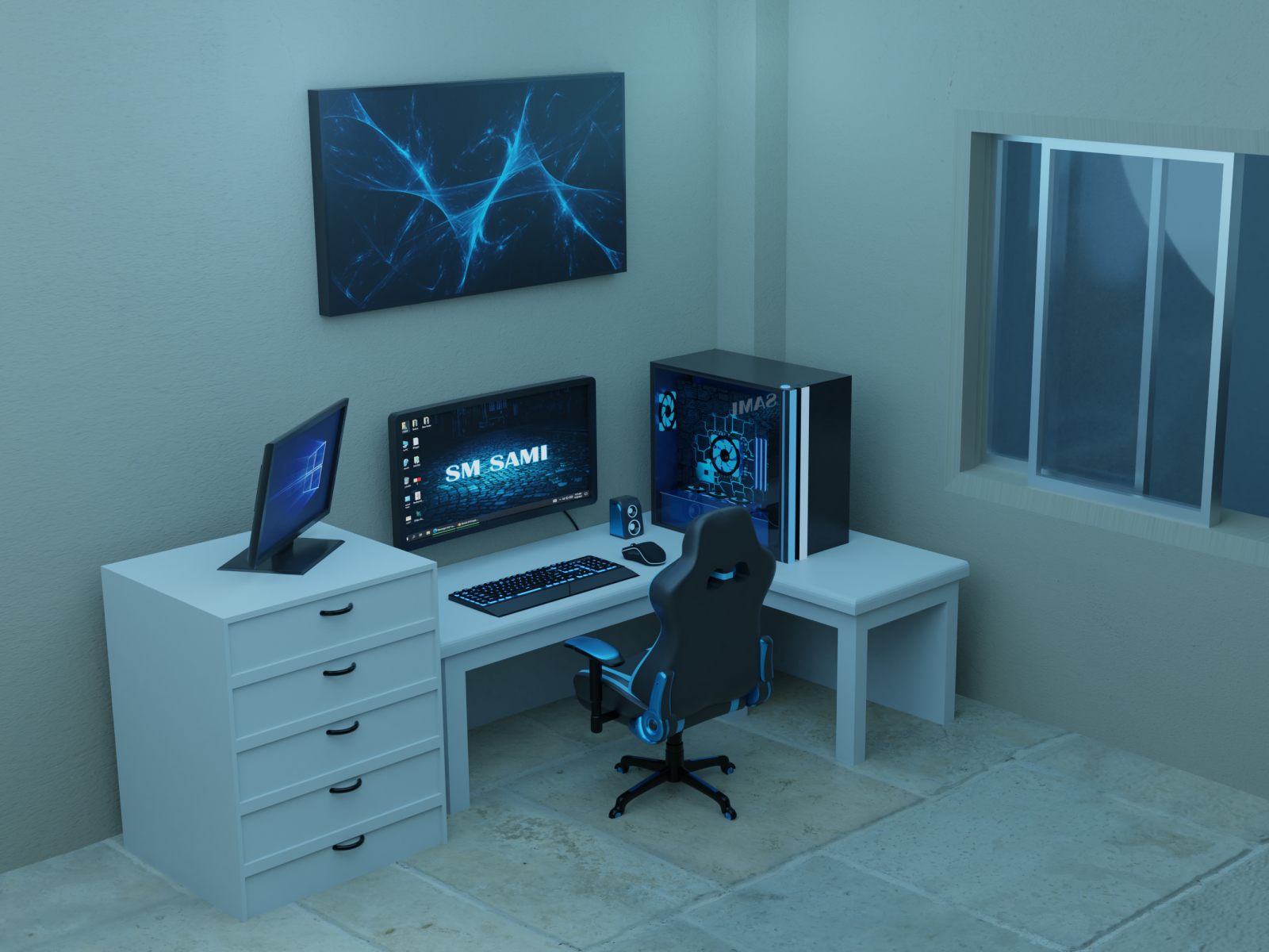 3d Realistic Workstation by Saifuddin Mahmud Sami on Dribbble
