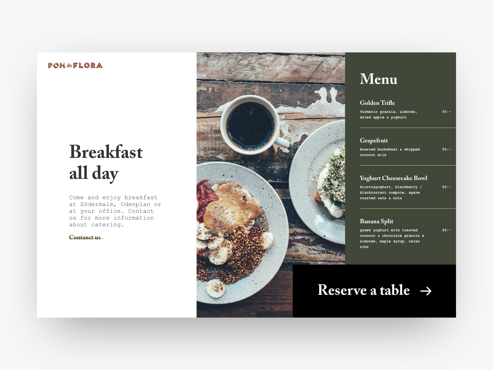 Daily UI: #043 Food & Drink Menu by Kyriaki Sarampasina on Dribbble