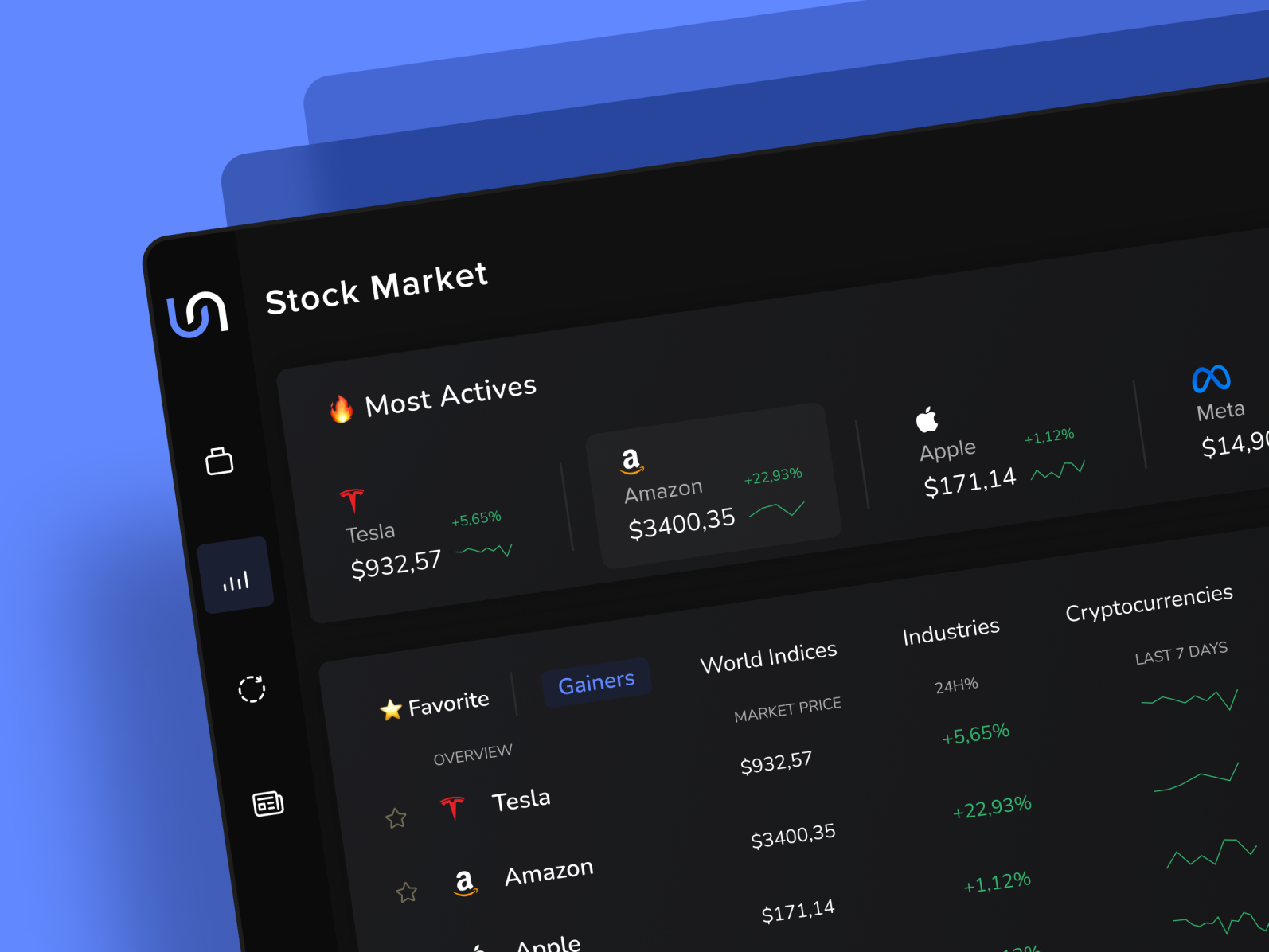 Finance Web App Dashboard Stock Market Investments Trading by Yevhenii ...