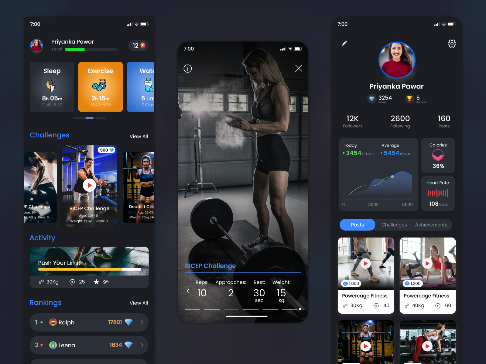 Fitness Challenge App by Rahul Singh Rajput on Dribbble