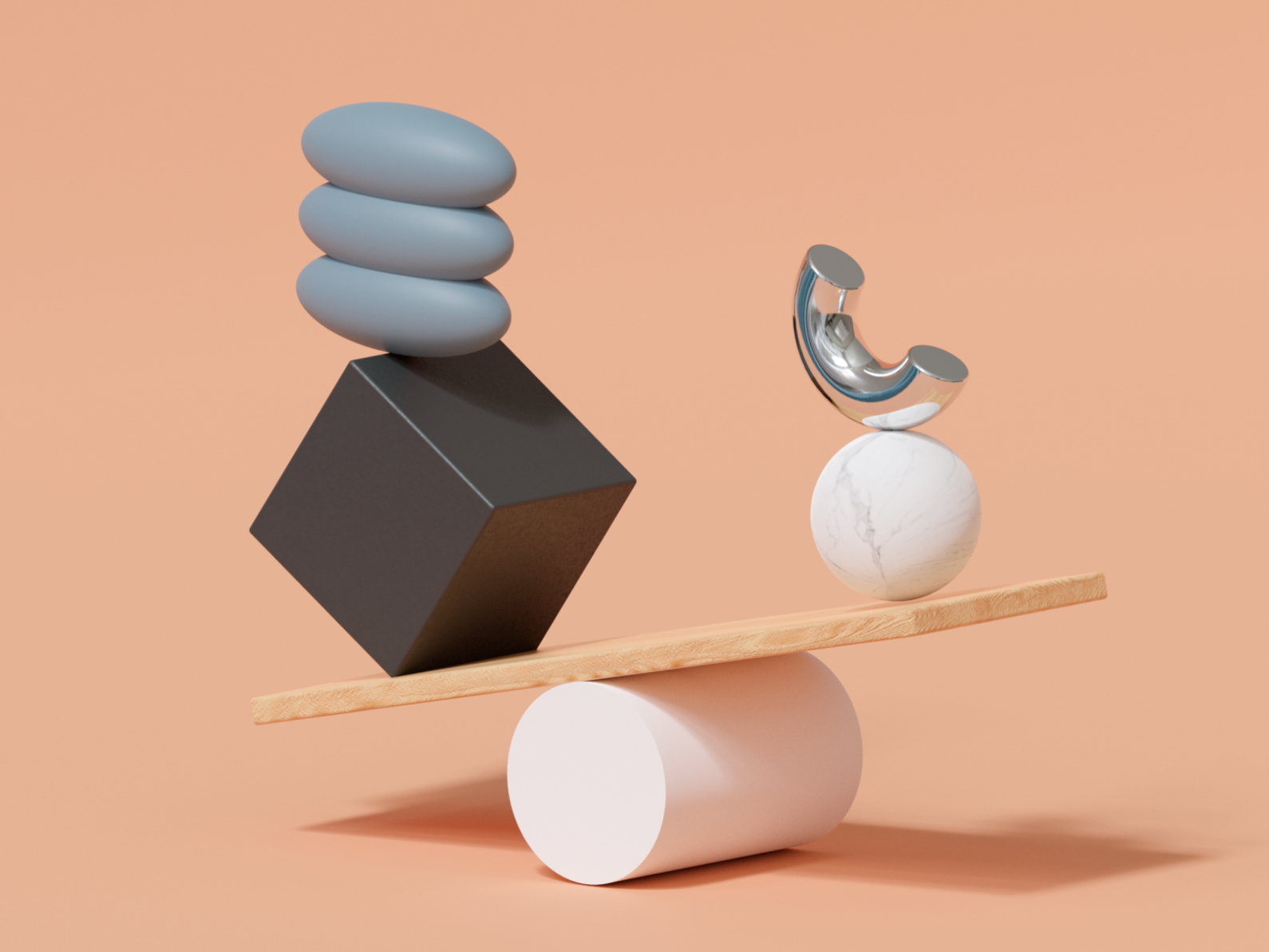 3d illustration balance by Asya Korovina on Dribbble