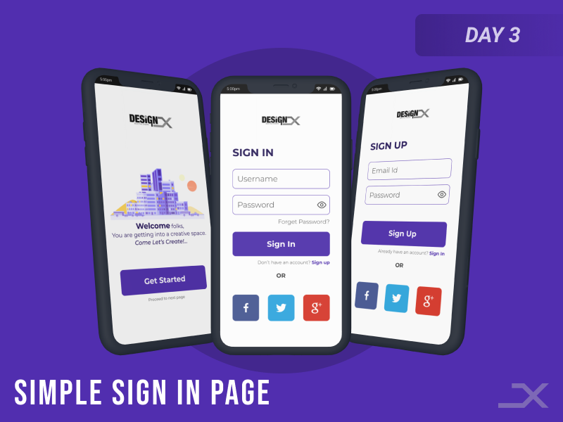 Simple Sign In Page by Amal Joy Maliakkal on Dribbble