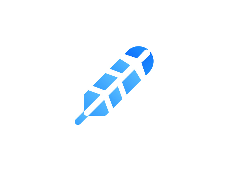 Feather flight / negative space by Sumesh | Logo Designer on Dribbble
