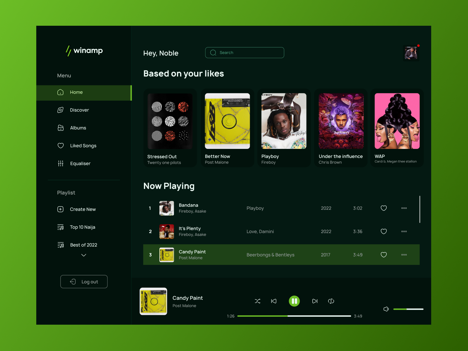 Winamp Redesign by Noble C. Ugorji on Dribbble