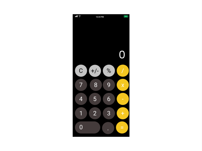 iphone calculator by Kristina on Dribbble