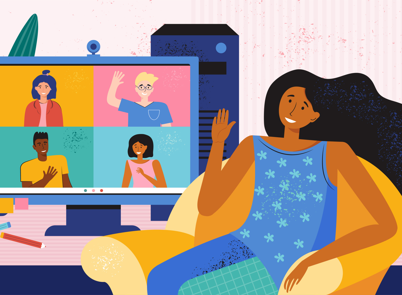 Video chat by Ekaterina Pushina on Dribbble