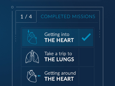 Completed Missions by Justin Williams on Dribbble