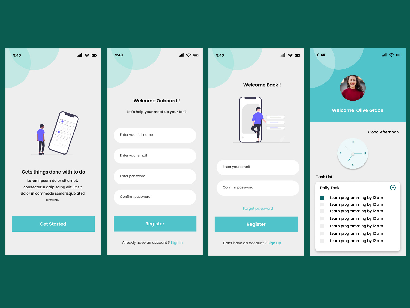 Task Manager with Login system by Mahbub hasan on Dribbble