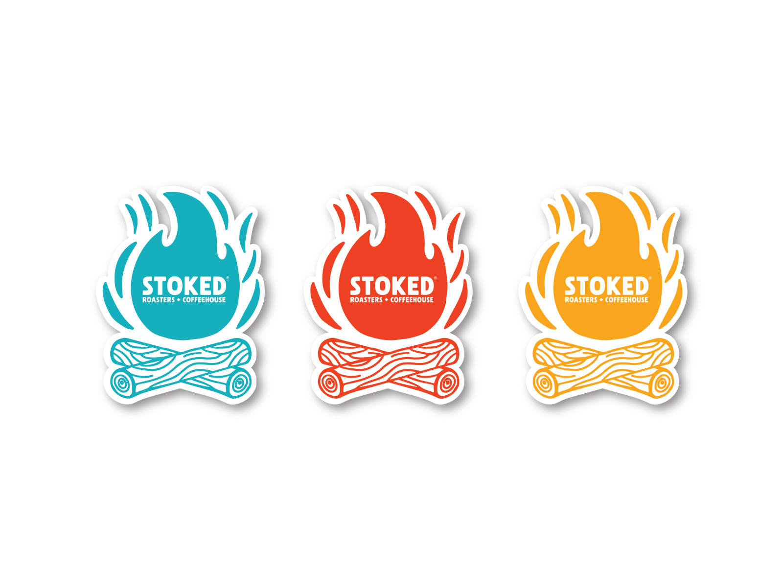 Stoked Flame Stickers by Zachary Keimig on Dribbble