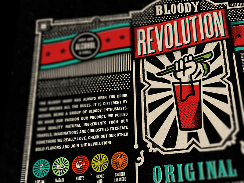 Bloody Revolution Label concept by Evan Bozarth on Dribbble