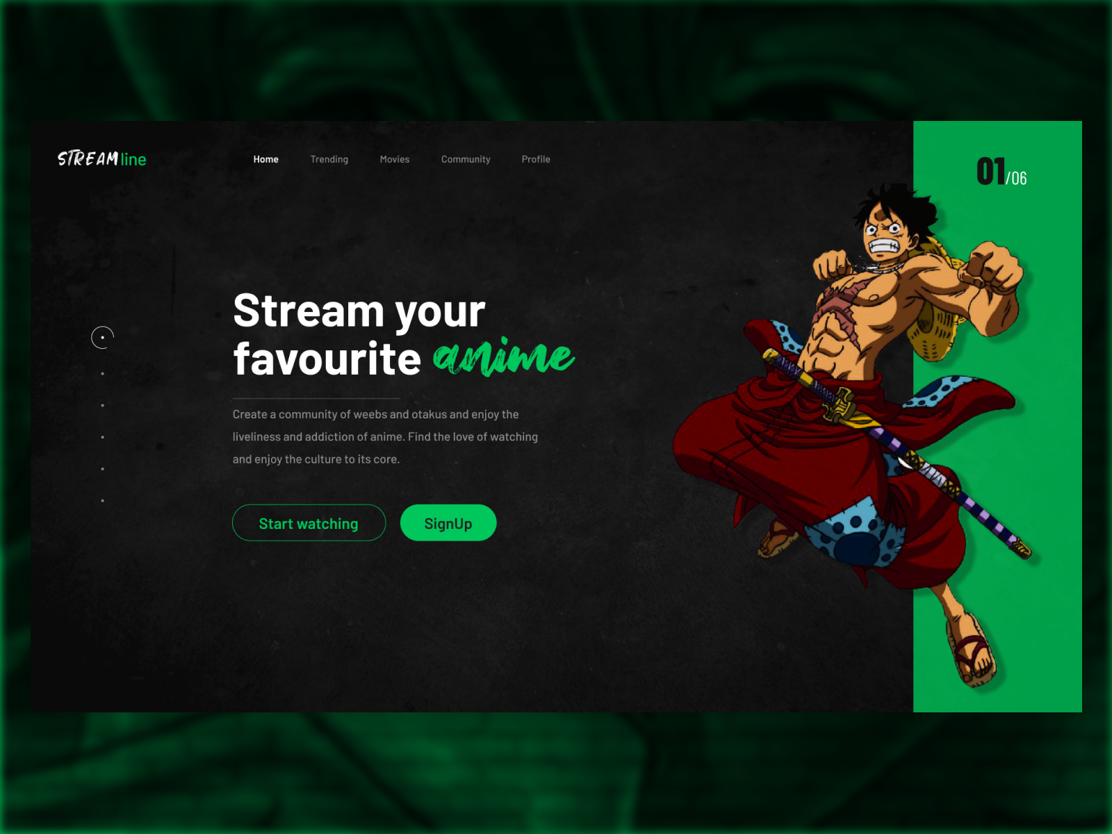 Streamline- Anime streaming Service by Pritam Dey on Dribbble