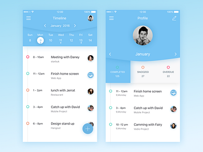 Daily ui 001# Program list page by AK君_ on Dribbble