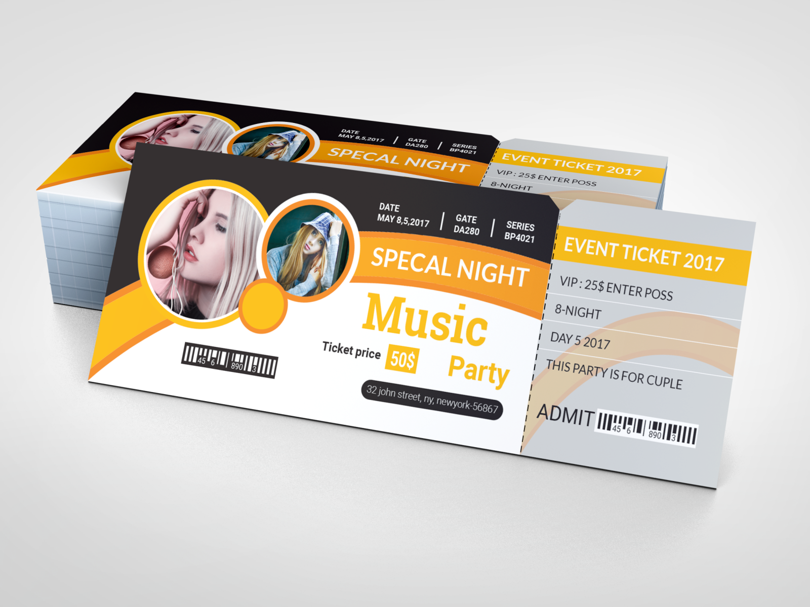 Event Ticket / VIP Pass by Farhad manik on Dribbble