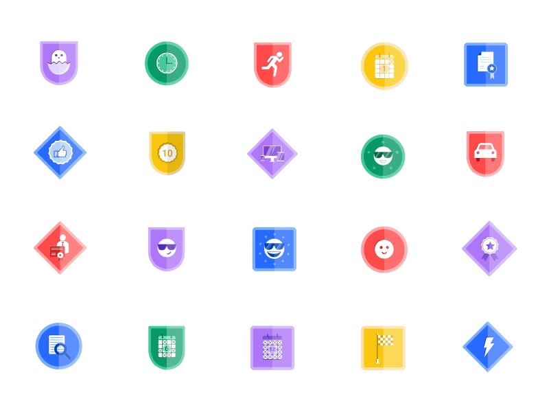 Set of Badges by Sadhvi Konchada for Y Media Labs on Dribbble