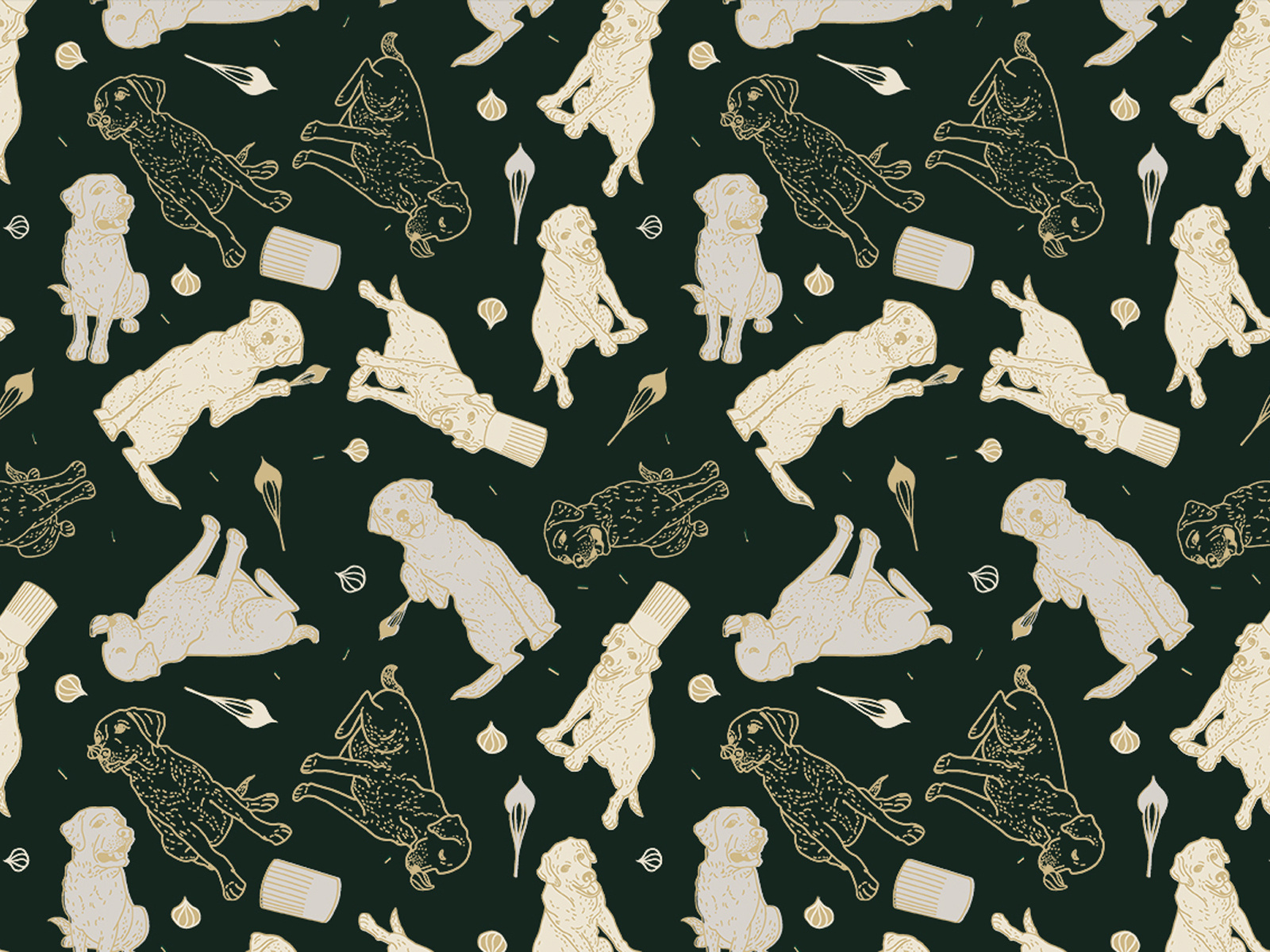 Pastry Chef Pattern by Maria Budarkiewicz on Dribbble