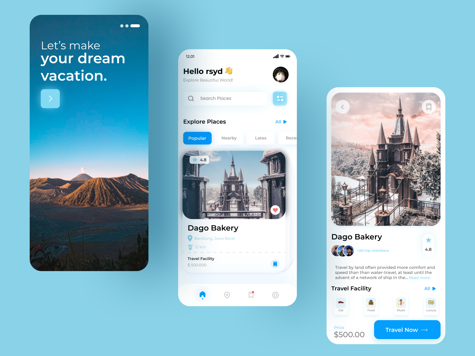UI - Travel App by rrssyydd on Dribbble
