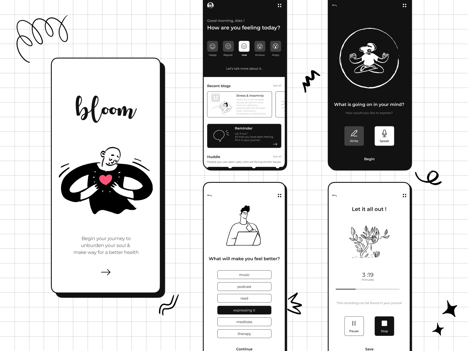 Bloom - Mobile Application focusing on Mental Health by Jhavtech ...
