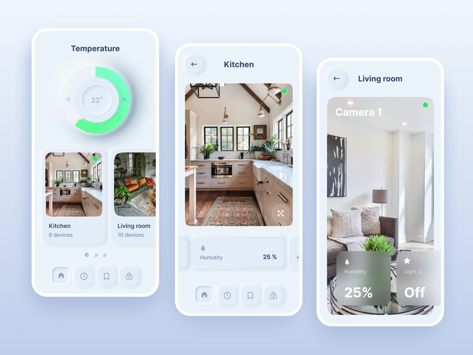 Smart home app by Ekaterina on Dribbble
