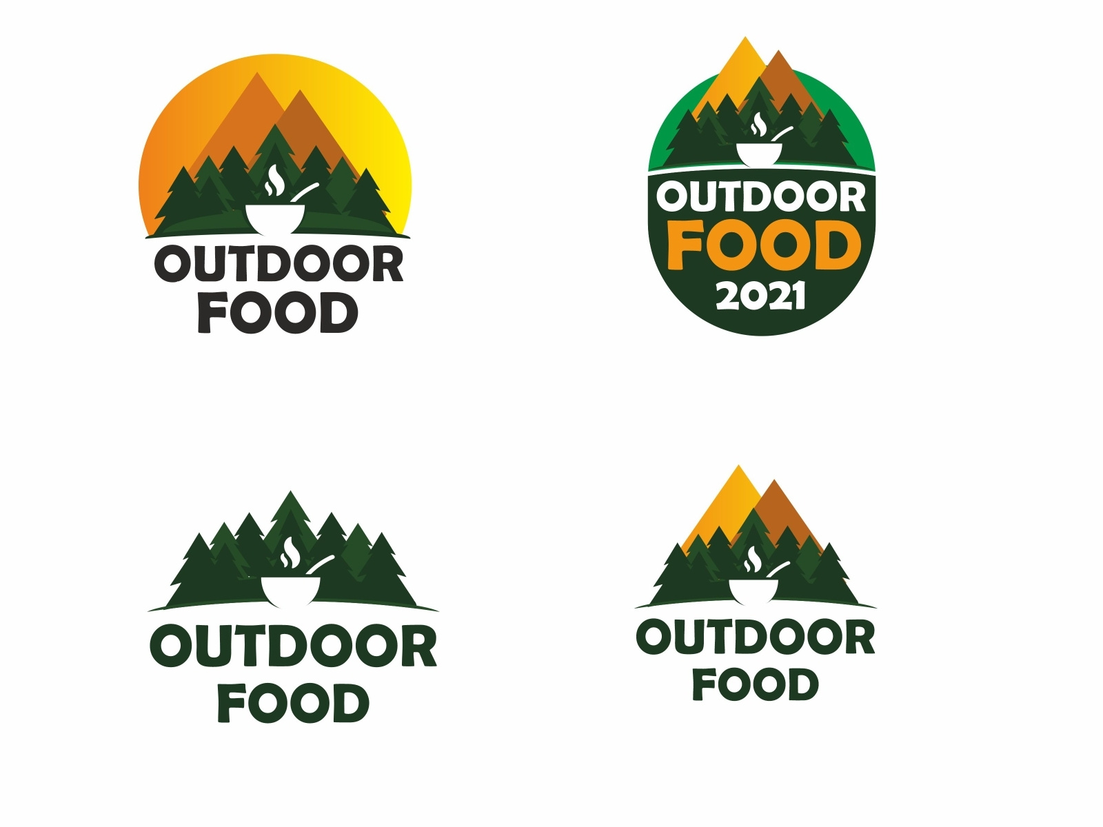 Outdoor Food Logo Design by Dani Mikano on Dribbble