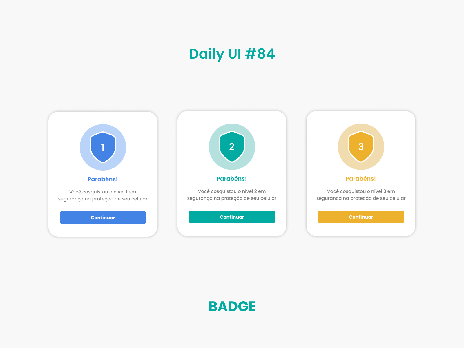 Badge - Daily UI by Beatriz Menezes on Dribbble