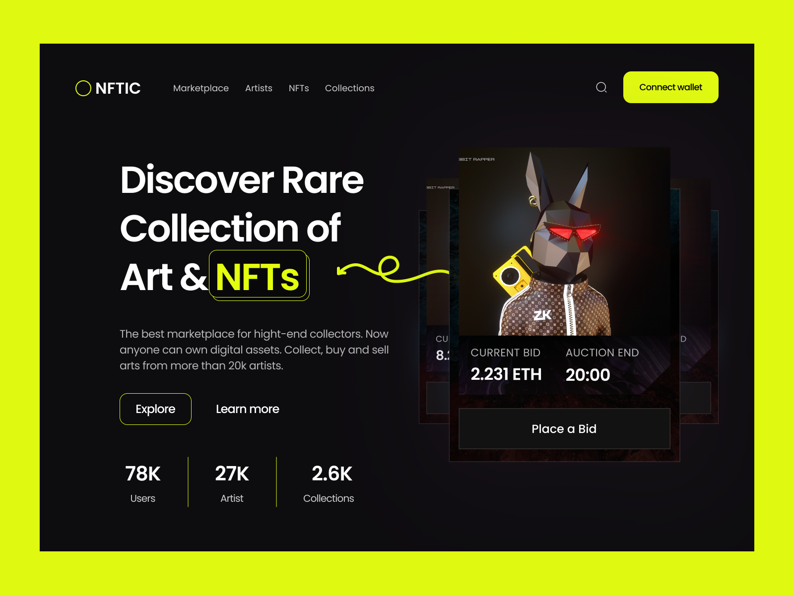 NFT Marketplace Website by Foysal on Dribbble