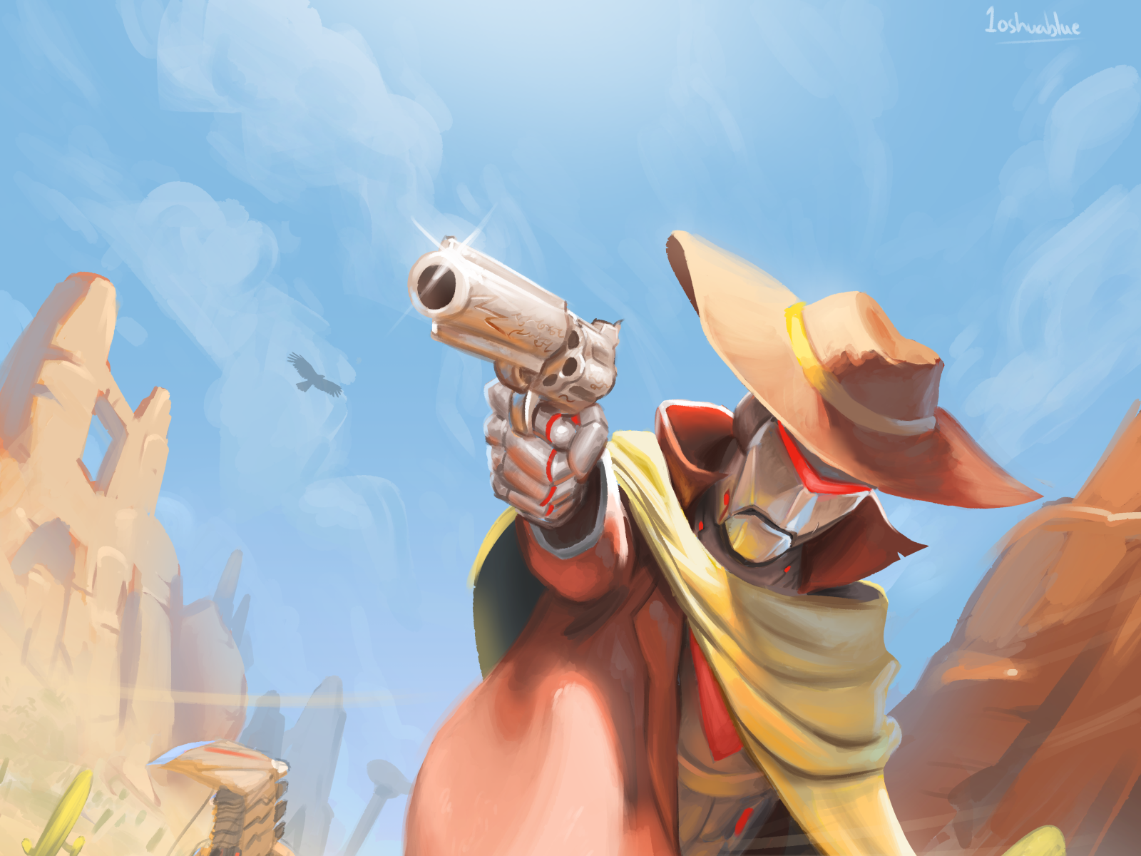 Sci-Fi Robot Cowboy illustration by Joshua Nelson on Dribbble