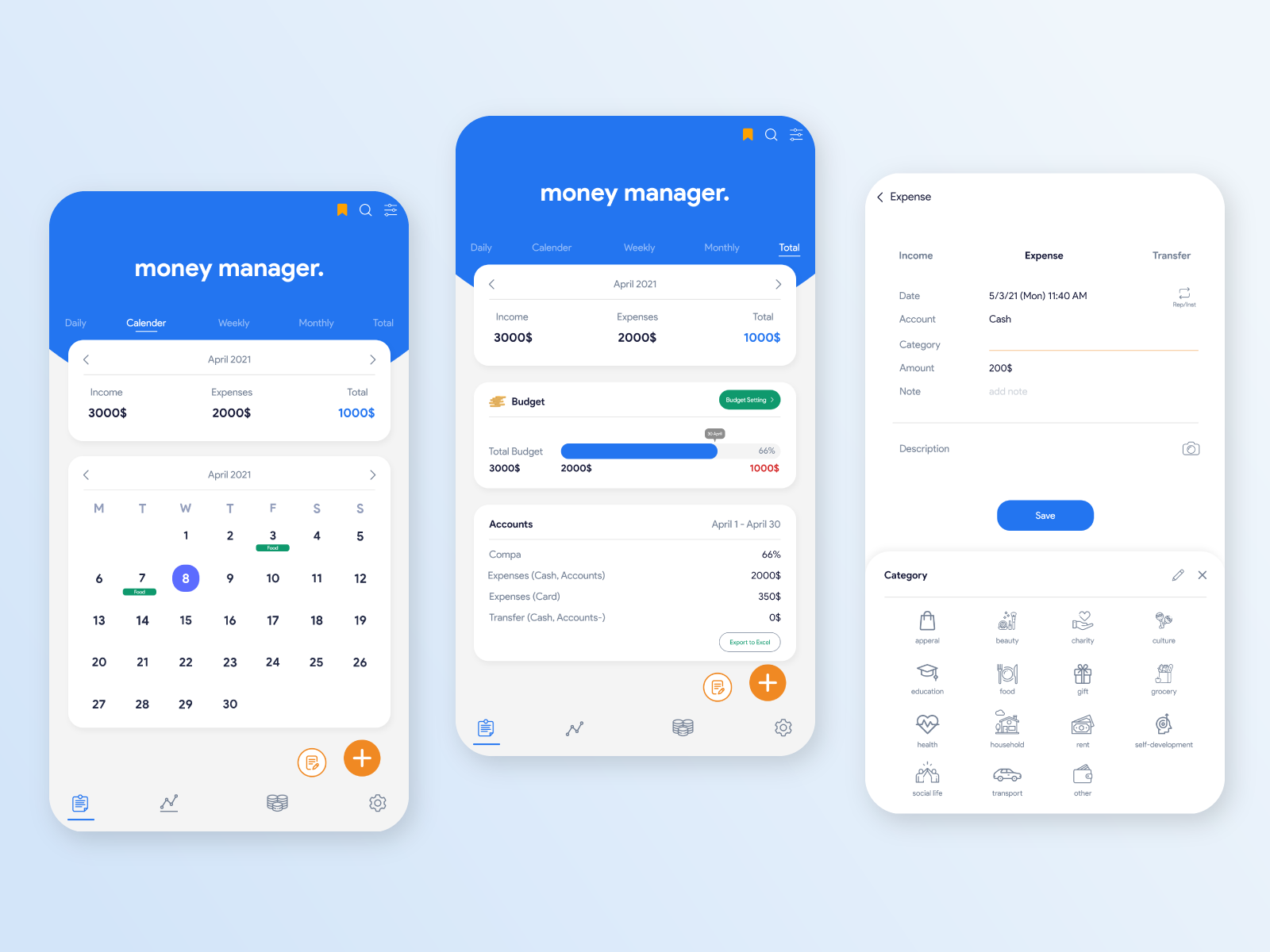 UI/UX: Expense Manager App Design by Xeon Technologies on Dribbble