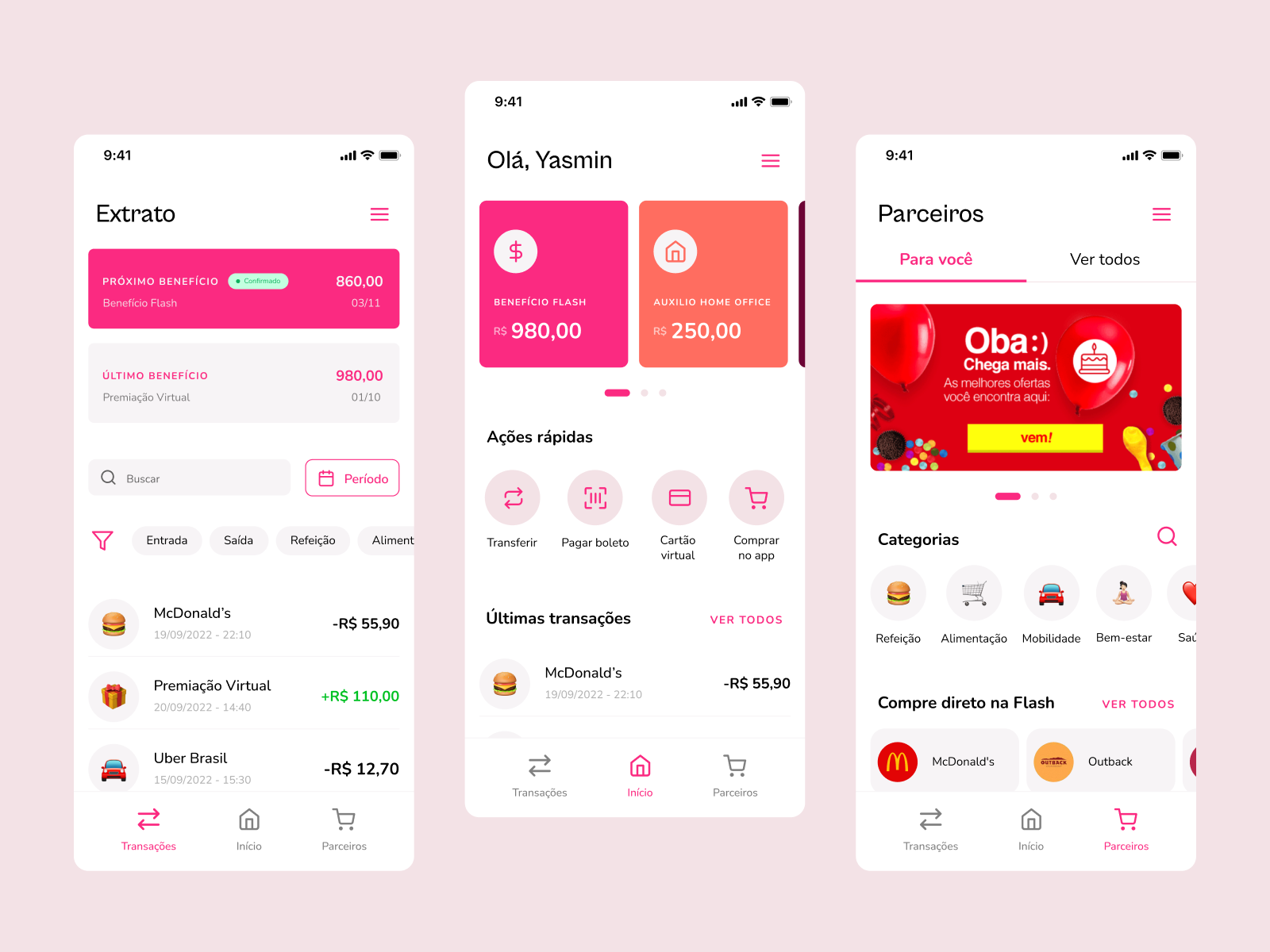 App Flash Benefícios: Case Study by Yasmin Oliveira on Dribbble