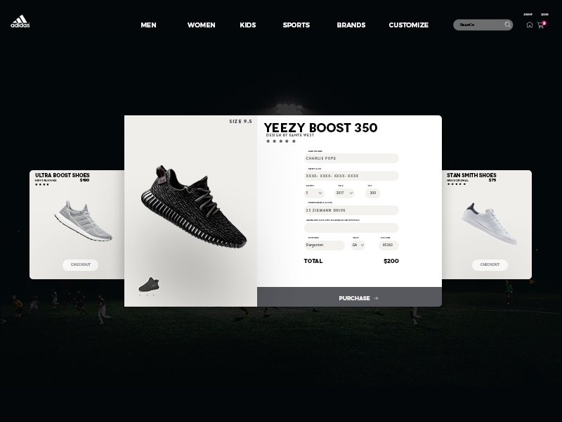 Adidas CheckOut Page by FIGS on Dribbble