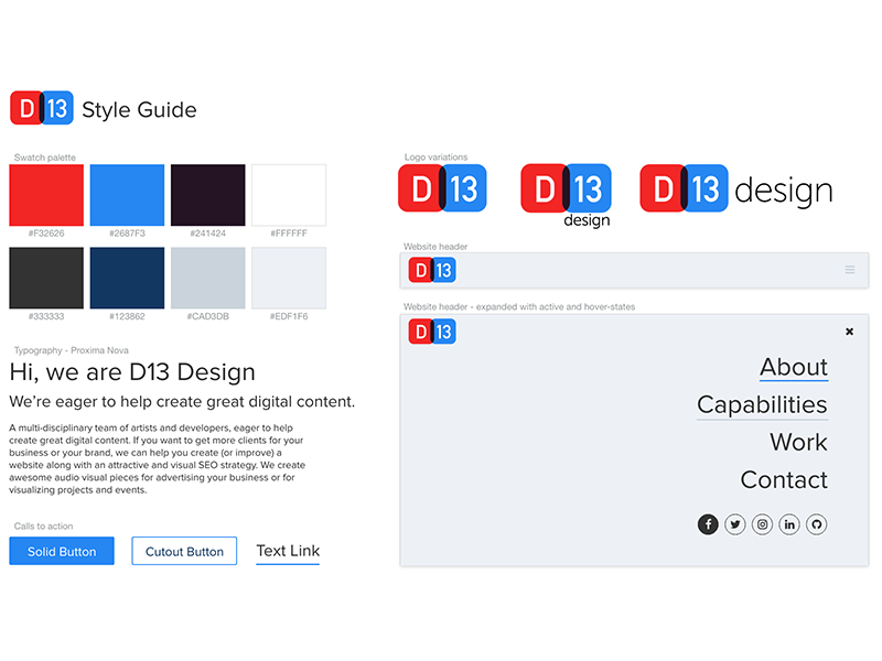 D13 Style Guide by Keith Daulton on Dribbble