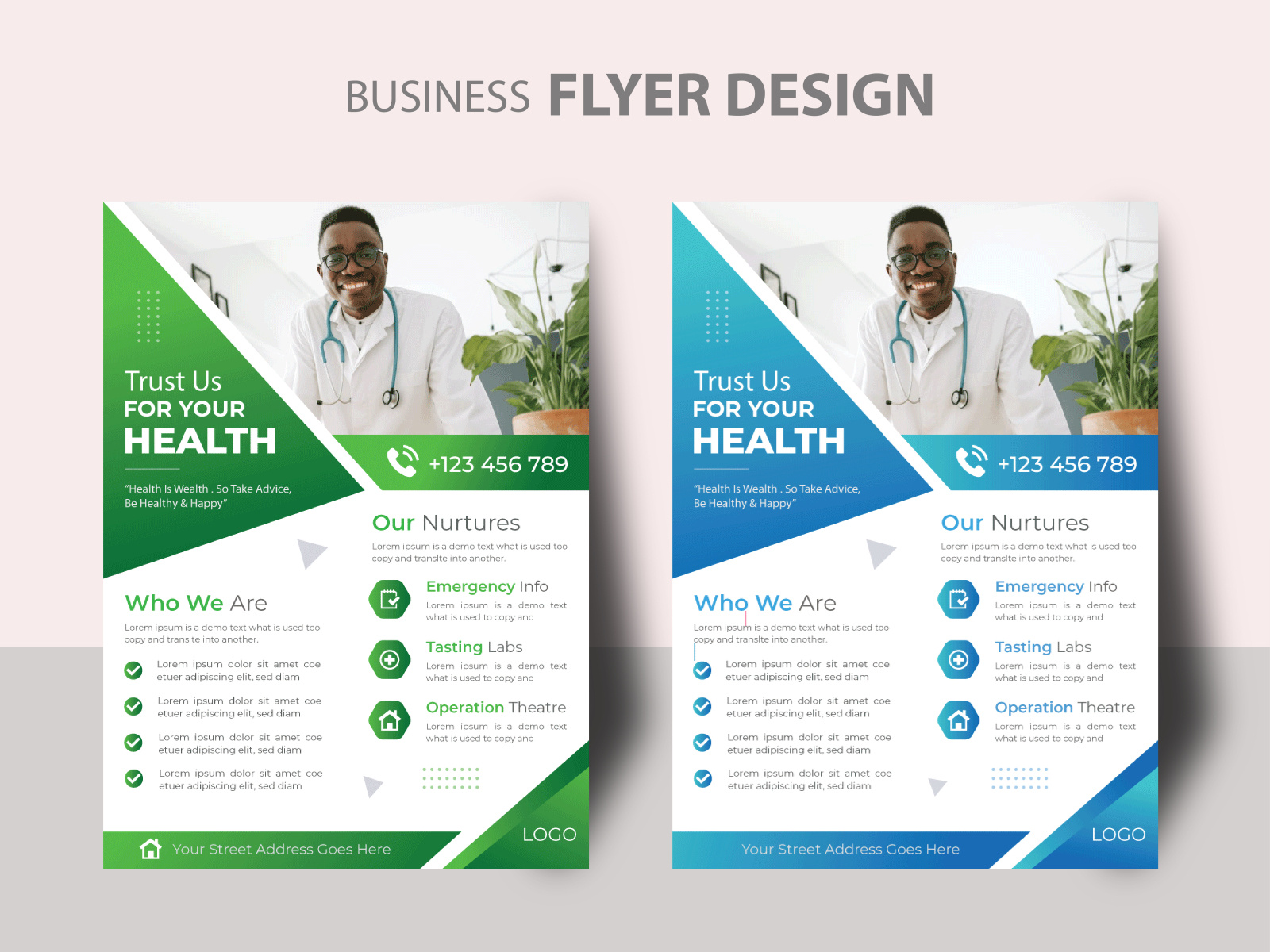 Modern Medical Flyer Design by MD. ALI HUSSEN on Dribbble