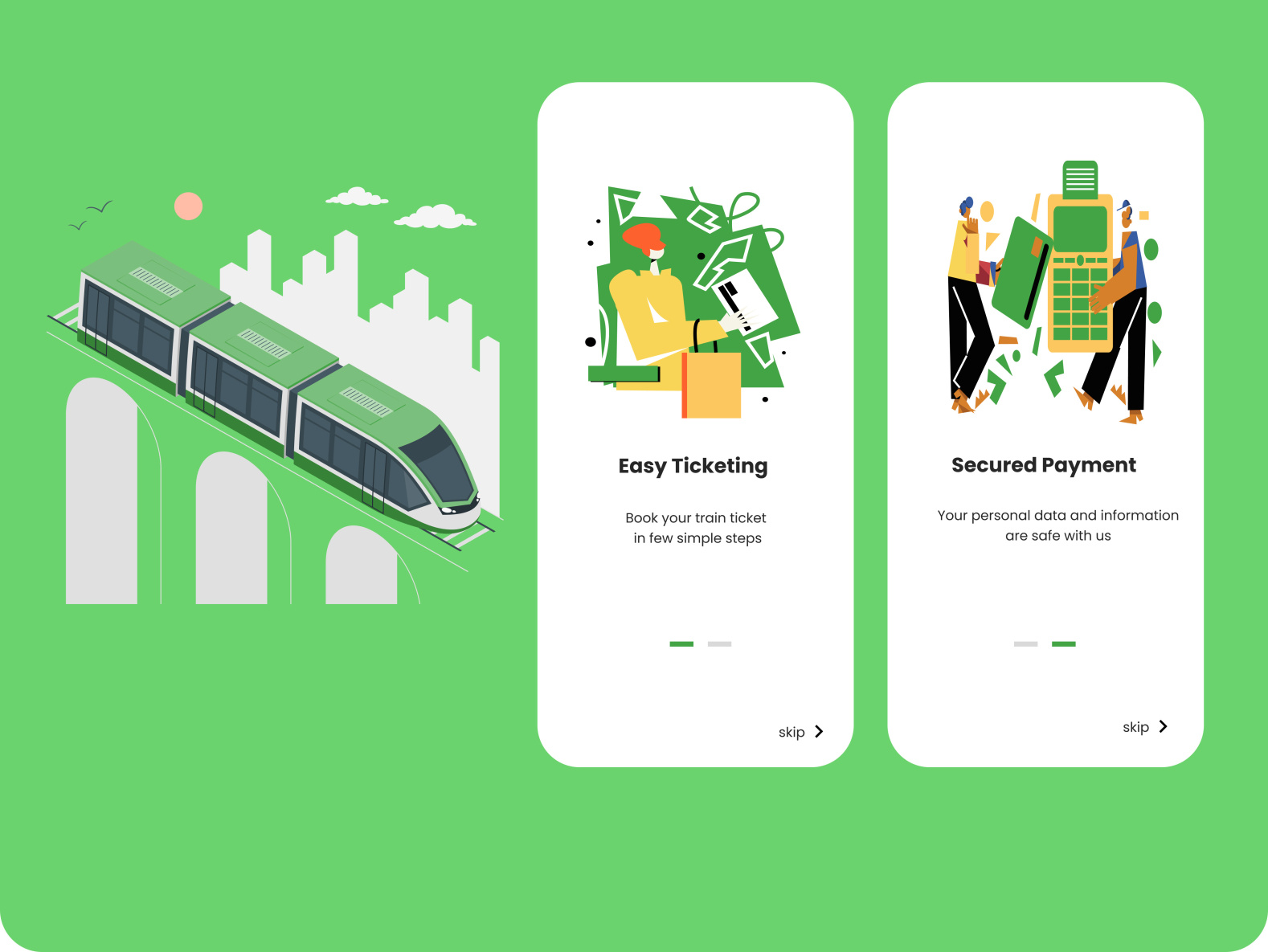 Railway app onboarding screen by rasheed kofoworola on Dribbble