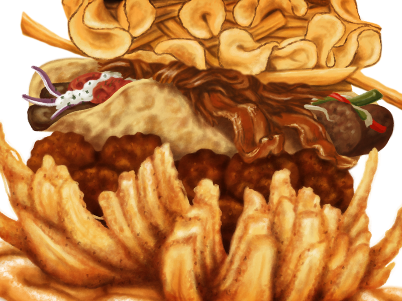 Fair Food Tower by Rachael Sinclair on Dribbble