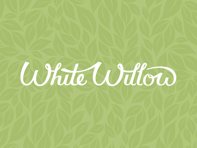 White Willow Logo: Script by Kattie Baker on Dribbble