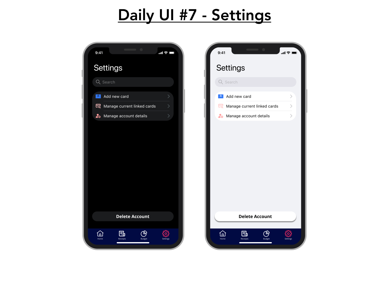 #DailyUI 7 - Settings by Manu Arora on Dribbble