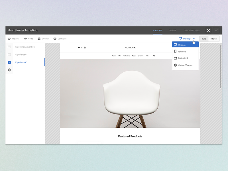 ADOBE Target - Experience Editor by Soraya Nukunkit on Dribbble
