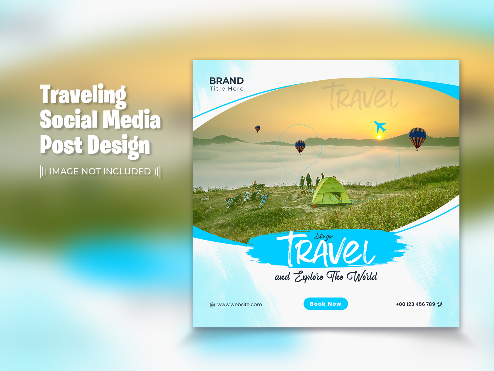 Traveling Social Media Post Template Design by Ashraful Tamim on Dribbble