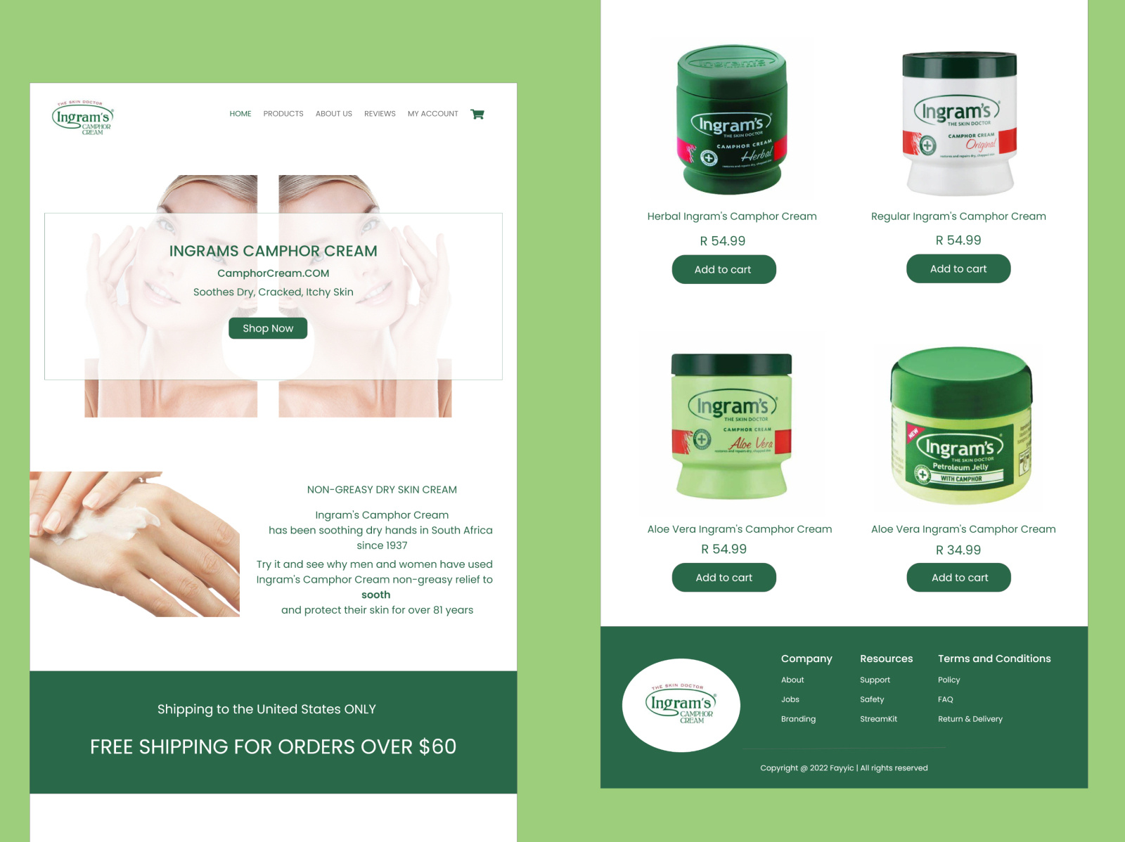 Ingram's Product website by Faith on Dribbble