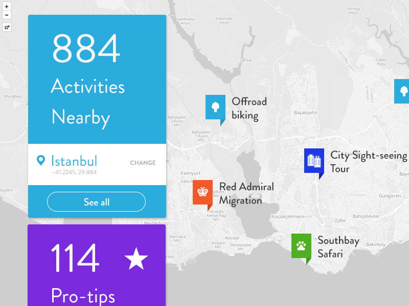 On map display by Umit Kitapcigil on Dribbble