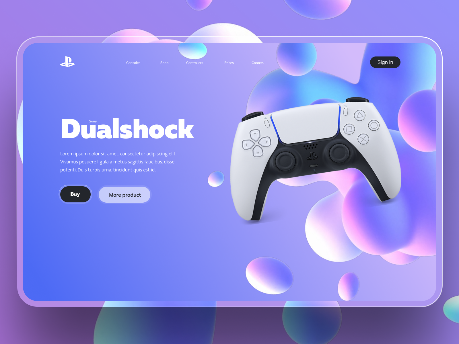 Concept Dualshock website design (neomorphism style) by Dmitry on Dribbble